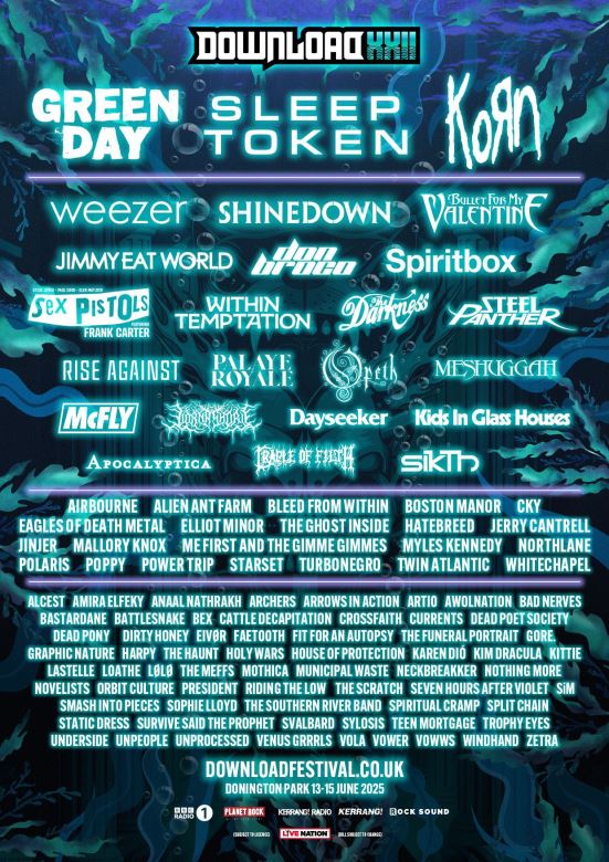 22 MORE ARTISTS ADDED TO DOWNLOAD FESTIVAL 2025